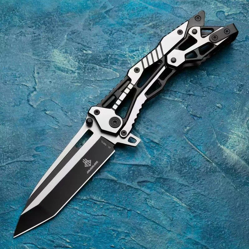 Hot Deformable Folding Knife Skeleton Design EDC Hunting Camping Survi ...